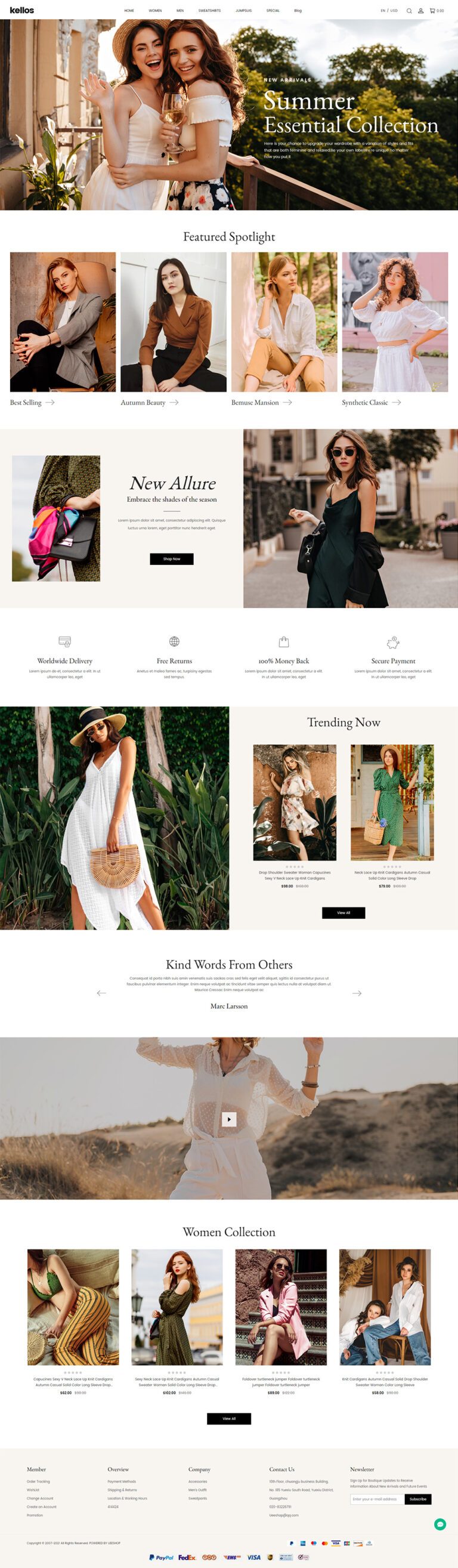 Website template – Quickly Start your e-Commerce Business – 7 Day Free ...
